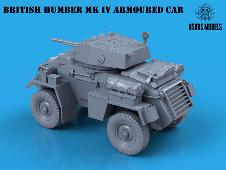 WWII British Humber MK IV Armoured Car With Stowage Check Lead Times - Etsy