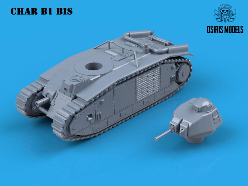 French WWII Char B1 Bis - Made to Order - Check Lead Times - Etsy