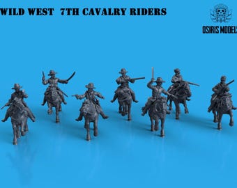 7 X Wild West 7th Cavalry Miniatures - Made to Order - Check Lead Times ...