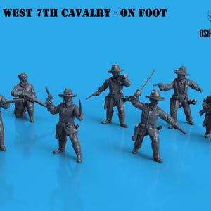 7 X Wild West 7th Cavalry Miniatures - Made to Order - Check Lead Times ...