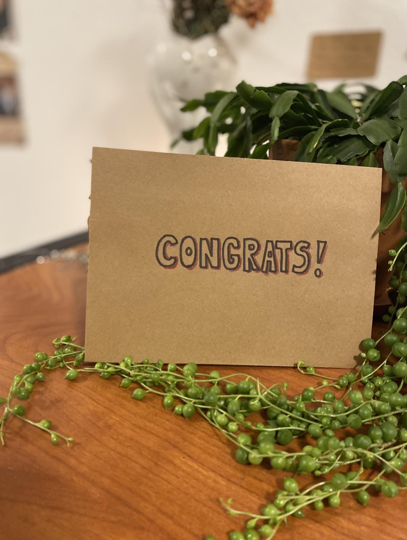 Personalized Flower Watercolor Card - Etsy