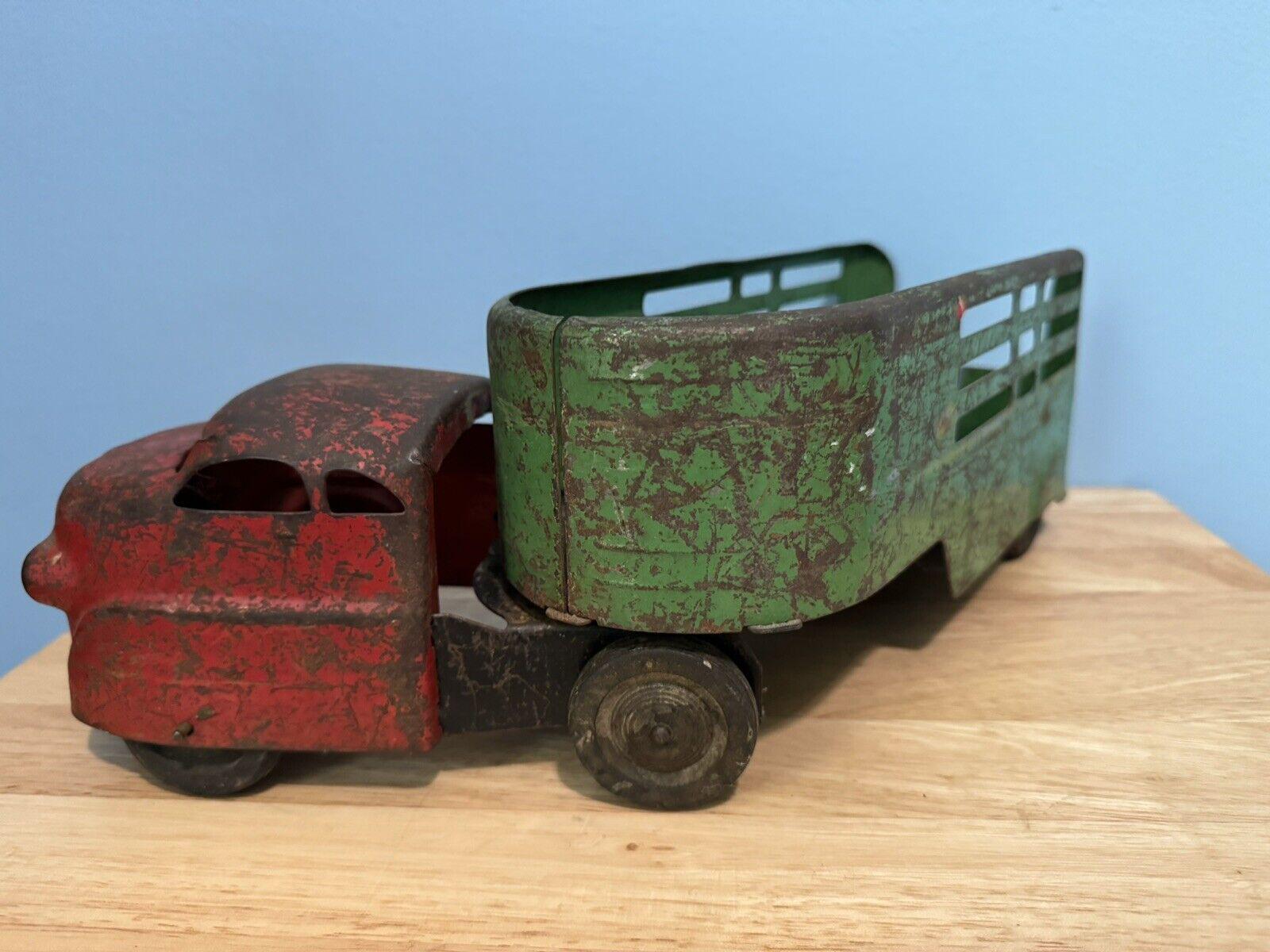Vtg 1930s TONKA MARX Wyandotte Semi Truck Pressed Steel Grain Hauler ...