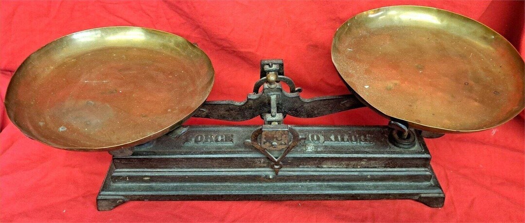 Antique Trade Scale Brass and Cast Iron, France, Circa 1880 - Etsy