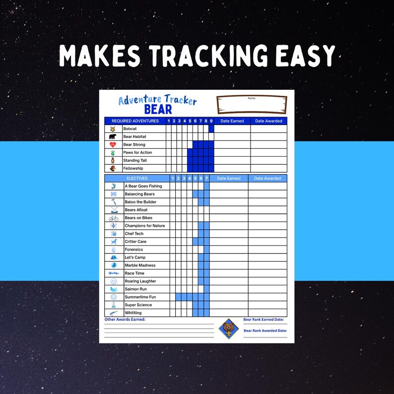 Bear Adventure Tracker & Busy Sheets - Etsy