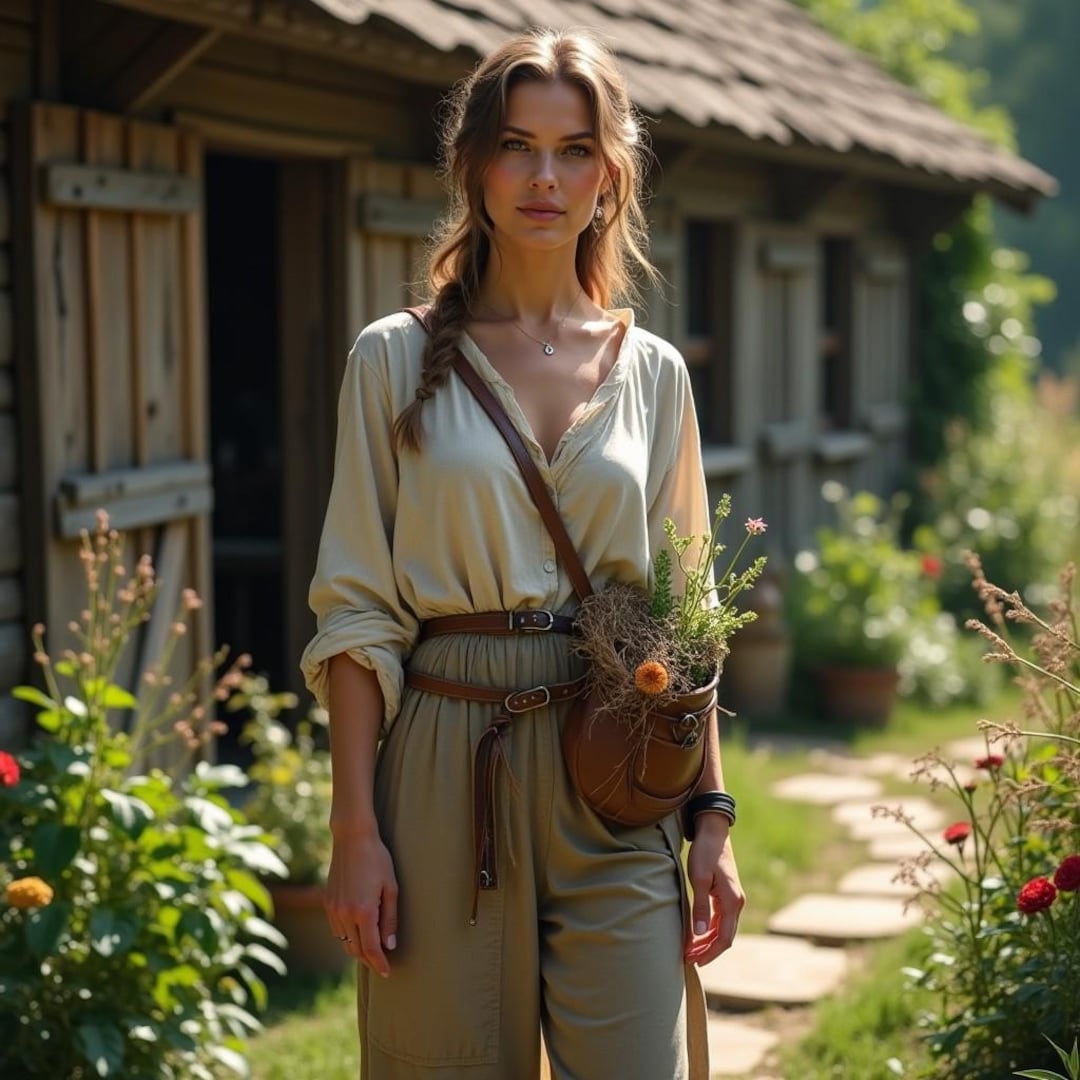 Rustic Peasant Dress Renaissance Outfit | Medieval Cottagecore Dress ...