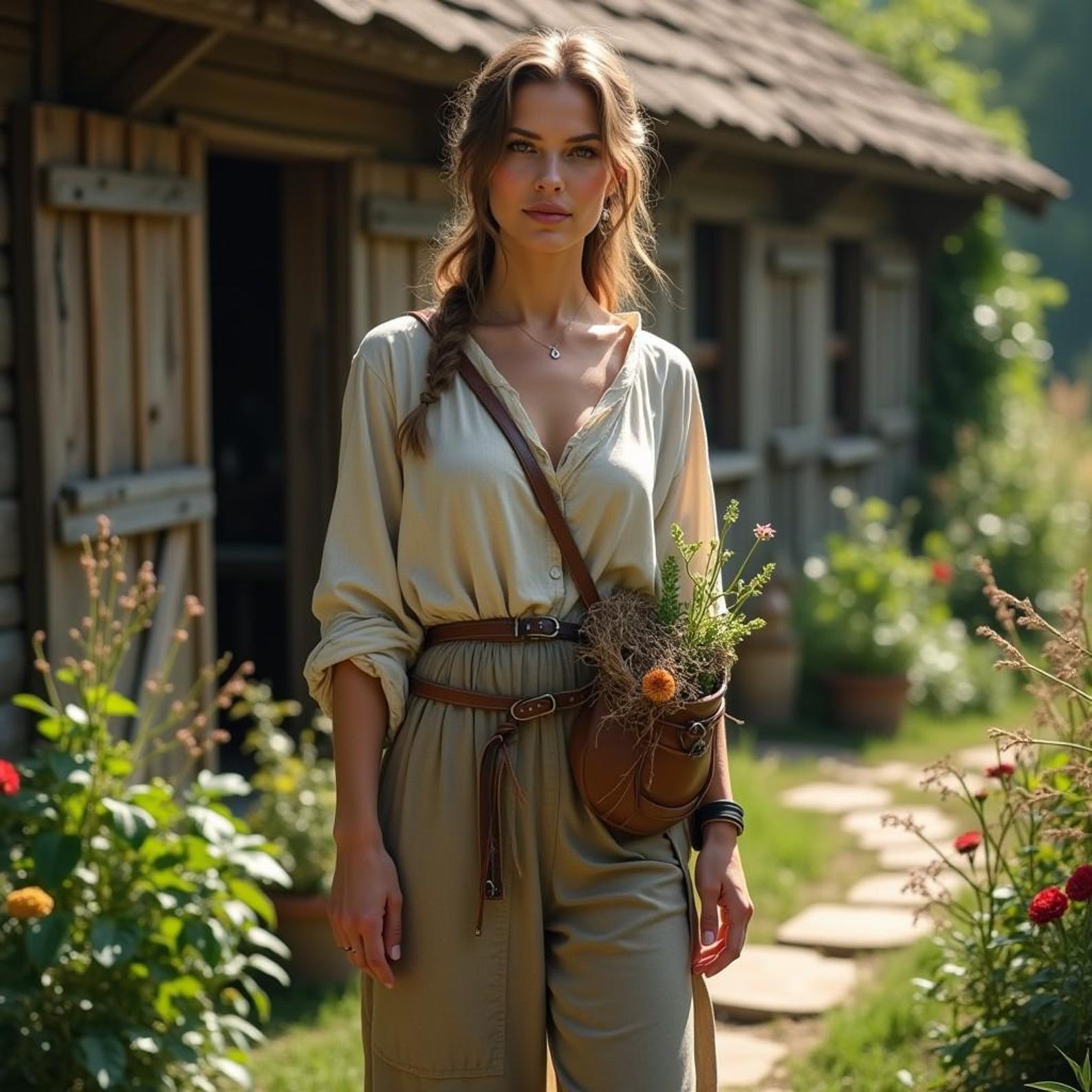 Rustic Peasant Dress Renaissance Outfit | Medieval Cottagecore Dress ...