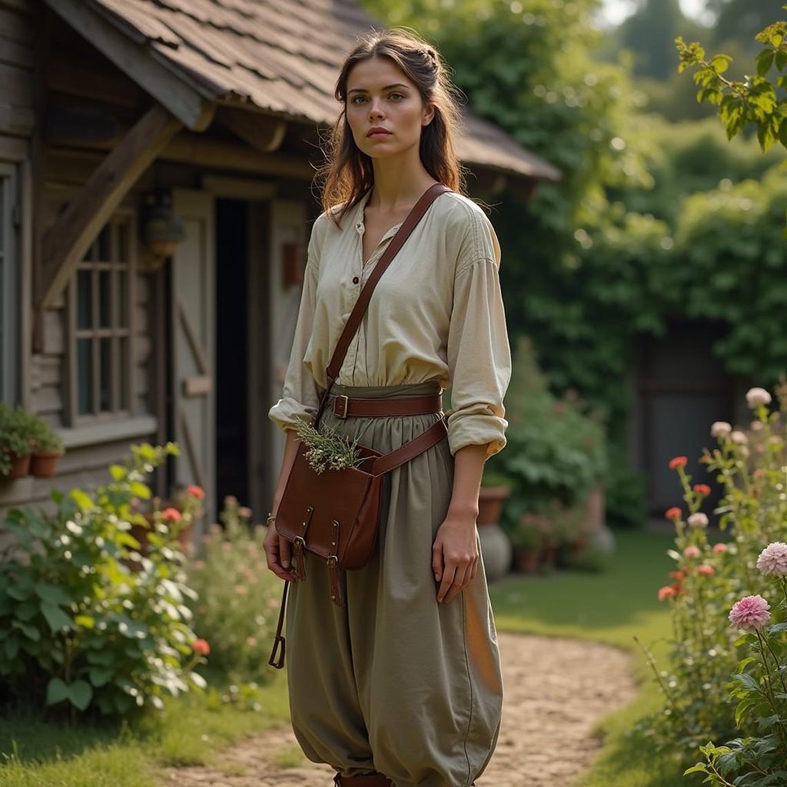 Rustic Peasant Dress Renaissance Outfit | Medieval Cottagecore Dress ...