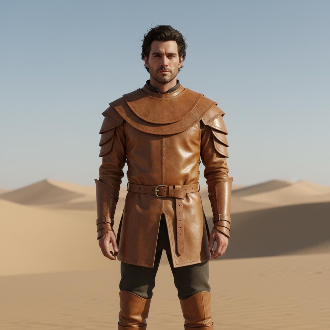 Custom Genuine Leather Warrior Armor Costume | Handmade Leather Tunic ...