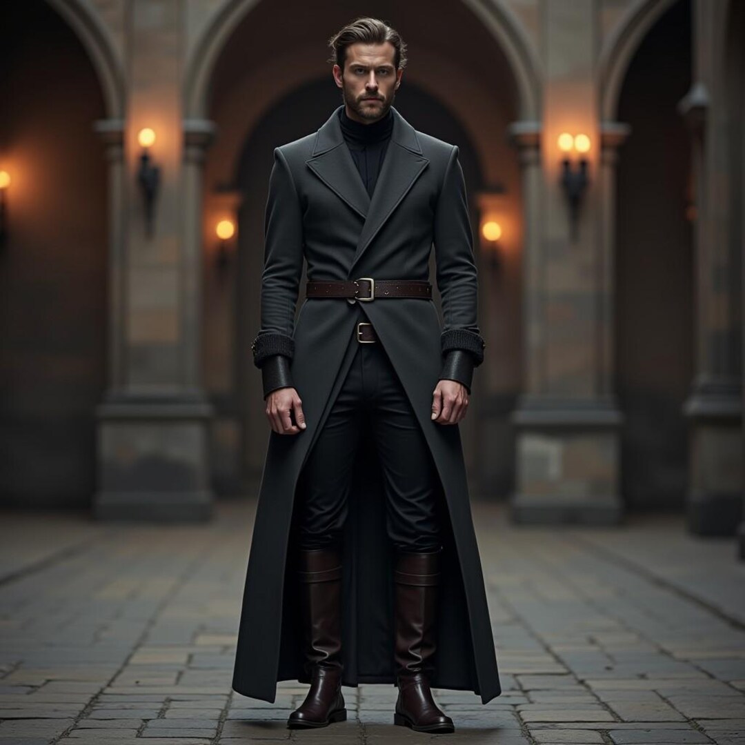 Medieval Knight Long Coat | Gothic Warrior Long Jacket | Renaissance ...