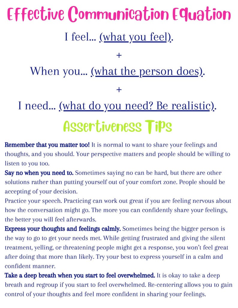 Helpful Tips to Communicate for Kids and Teens - Etsy