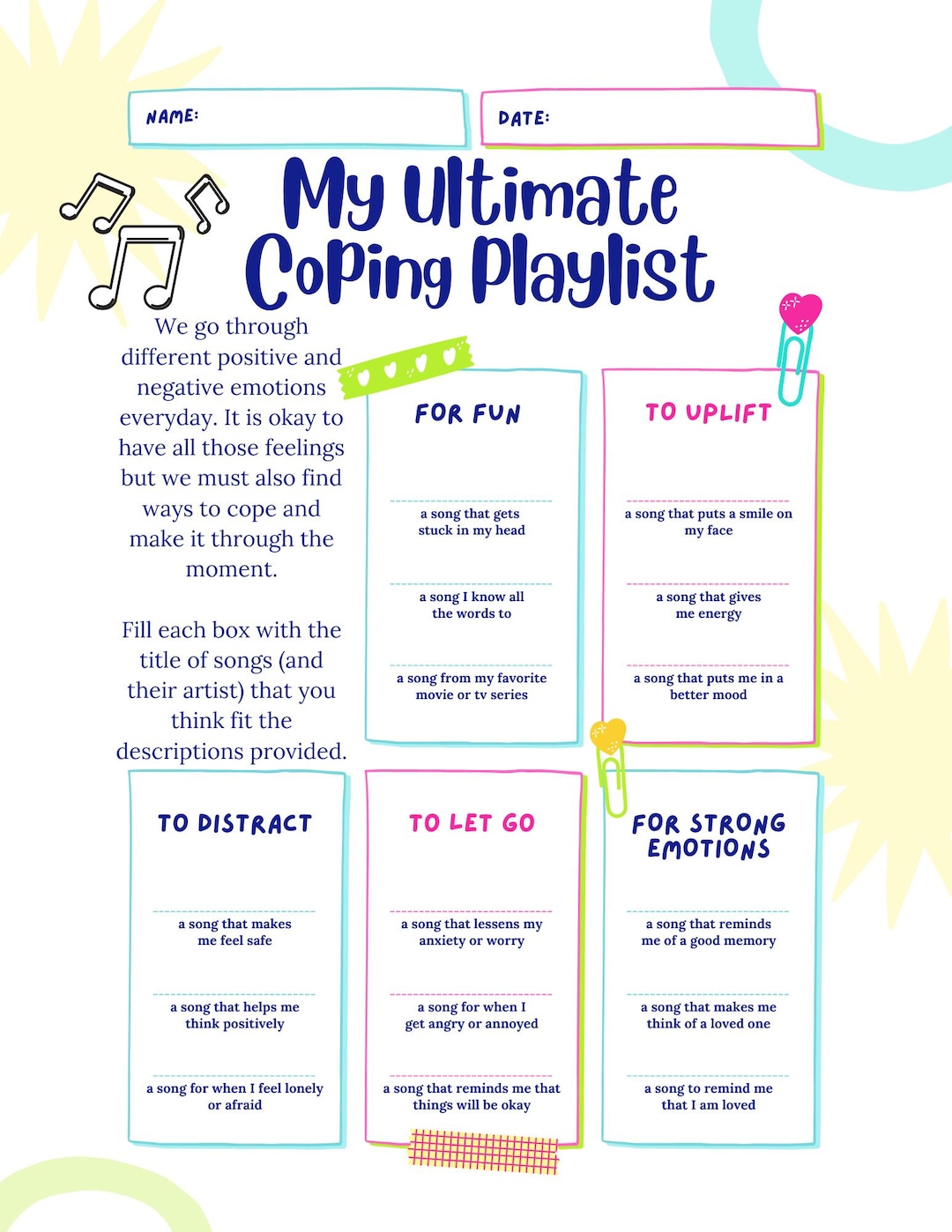 Ultimate Coping Playlist for Girls - Etsy