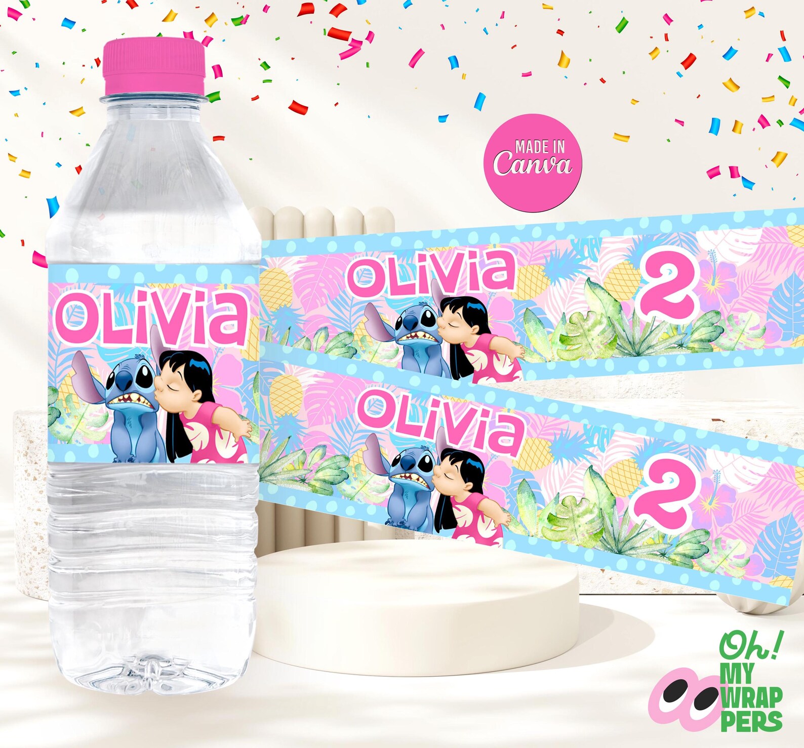 Lilo and Stitch Kids Party Favors Template Kids Chip Bag Label, Kids ...