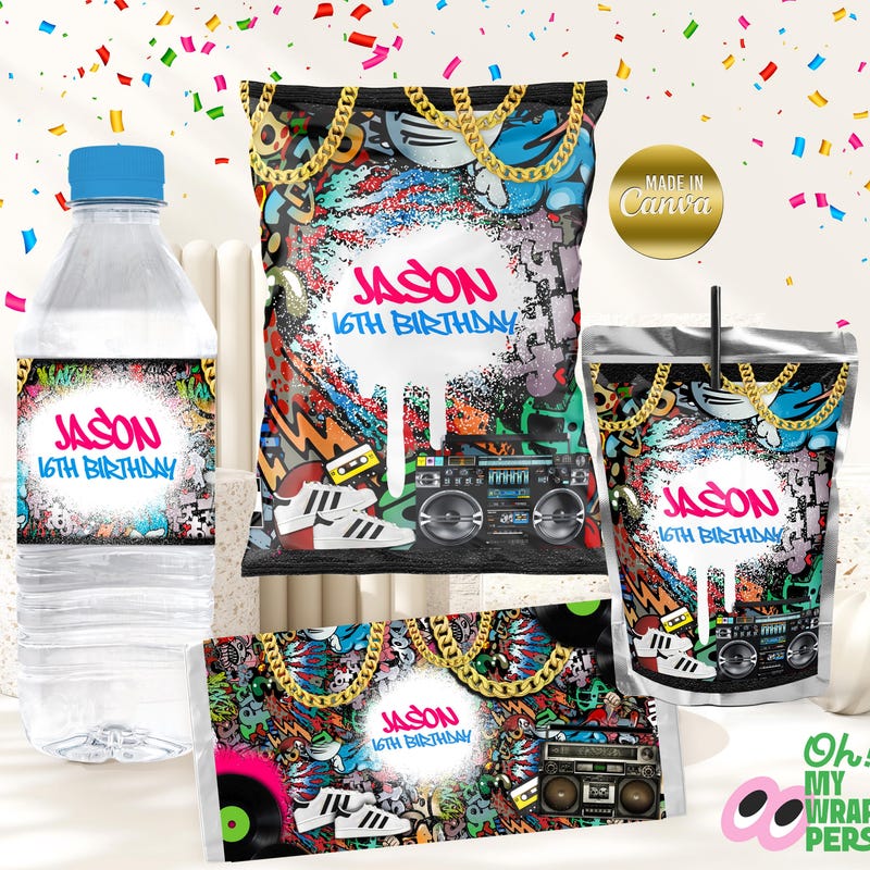 Graffiti Bundle Party Invitation - Etsy