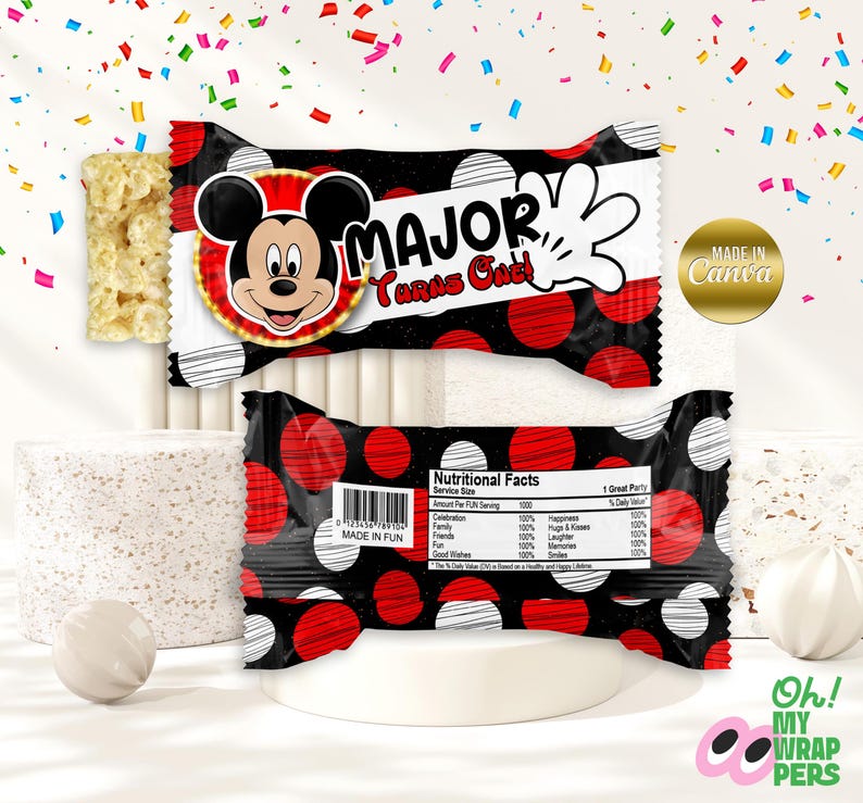 Mickey Mouse Polka Dots Bundle Kit Kids Party Favors Template Kids Chip ...