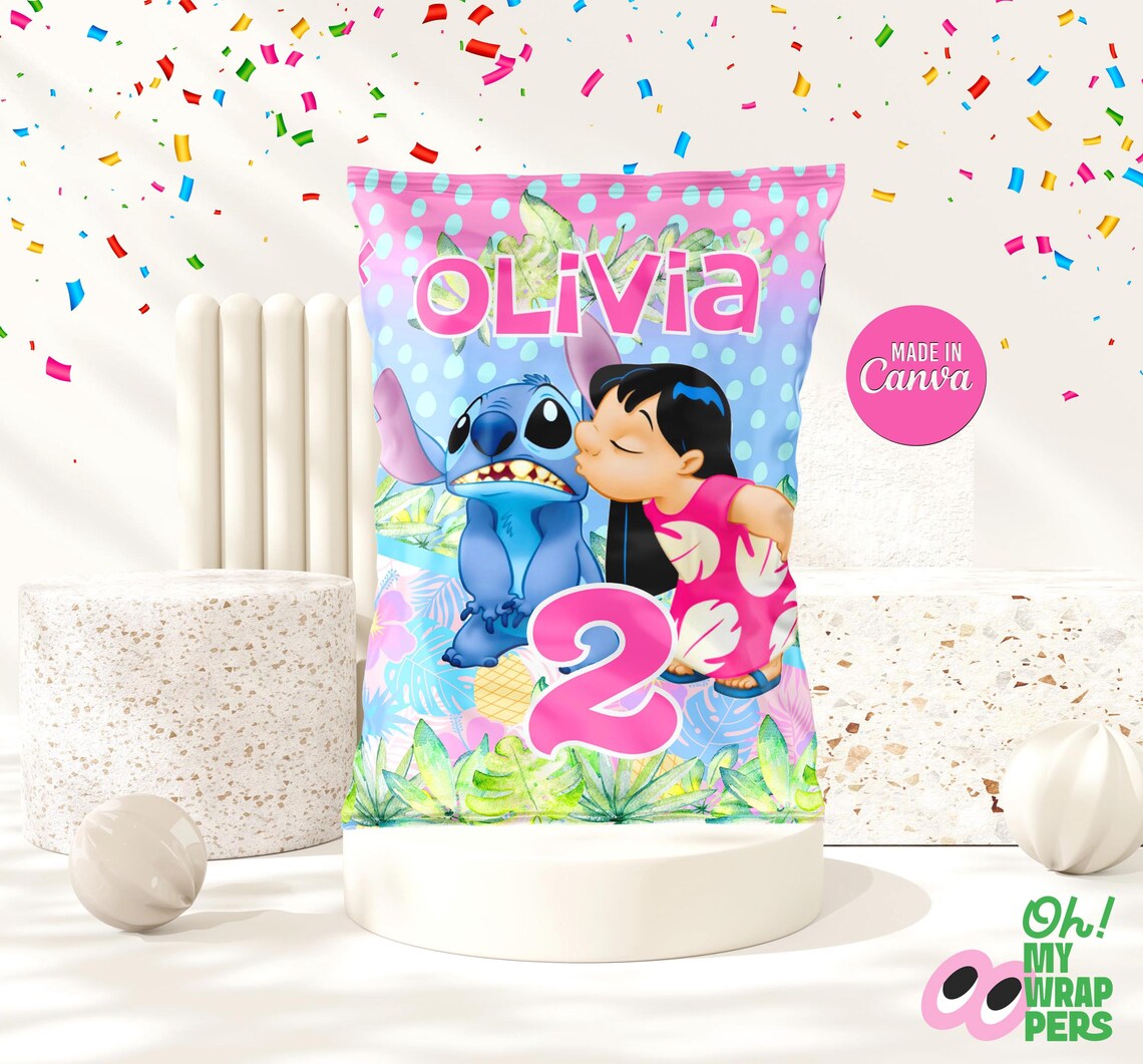 Lilo and Stitch Kids Chip Bag Label Kids Chip Bag Kids Chip Template ...