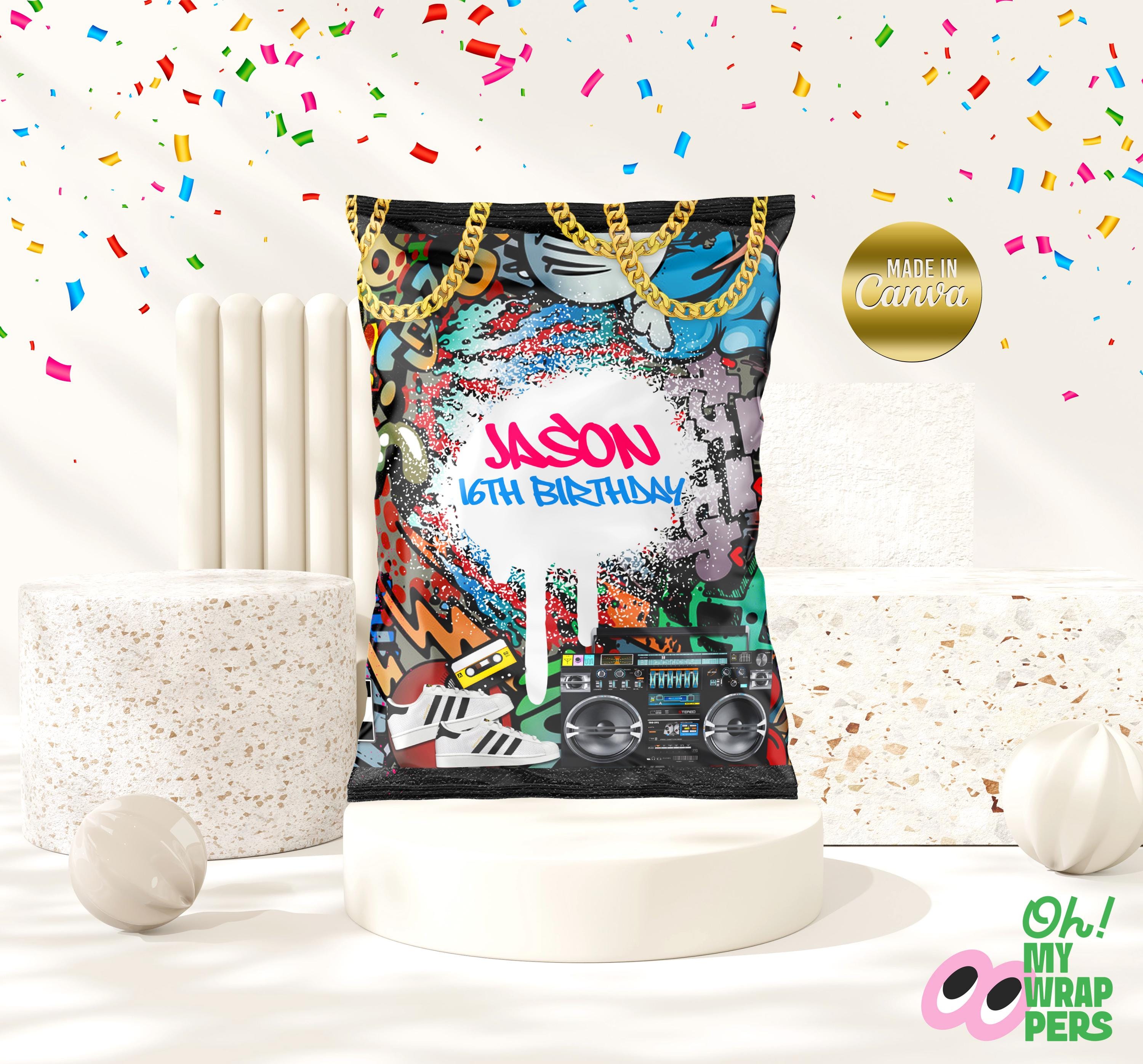 Graffiti Birthday Chip Bag Party Chip Urban Street Graffiti Style ...