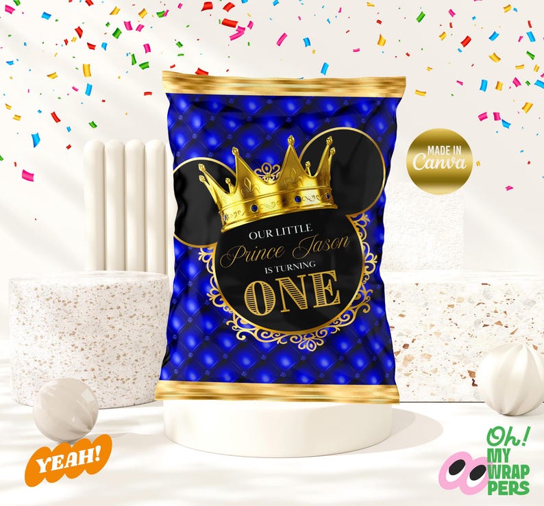 Mickey Mouse Prince Royal Kids Chip Bag Label Kids Chip Bag Kids Chip ...