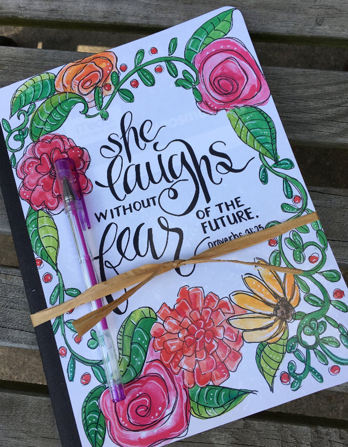 Scripture Journal "she Laughs Without Fear of the Future." Proverbs 31: ...