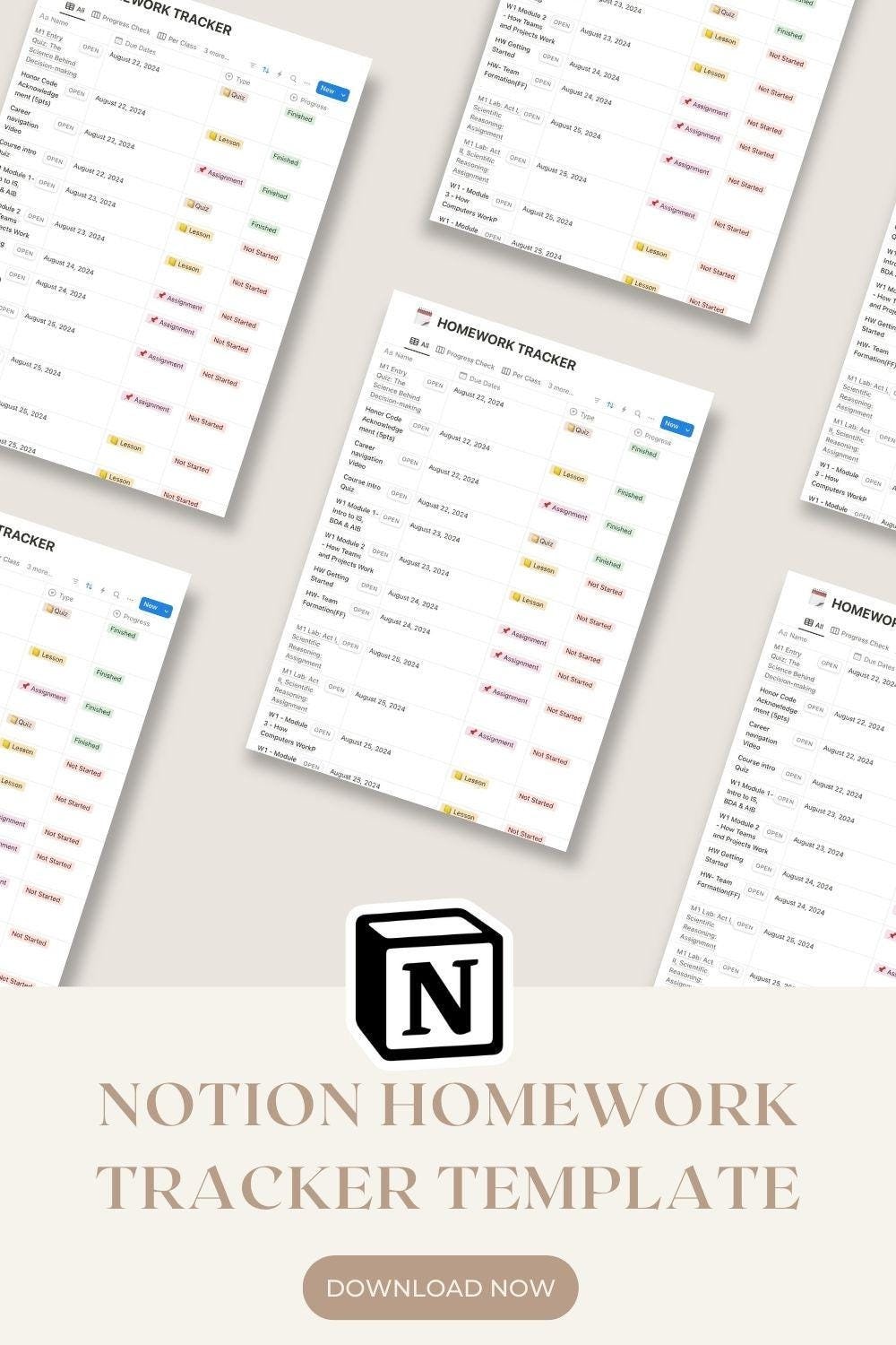 Ultimate Notion Homework Tracker | Digital Study Planner | Customizable ...