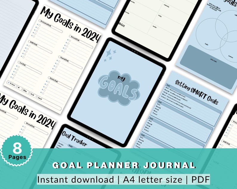 Goal Planner Journal - Etsy