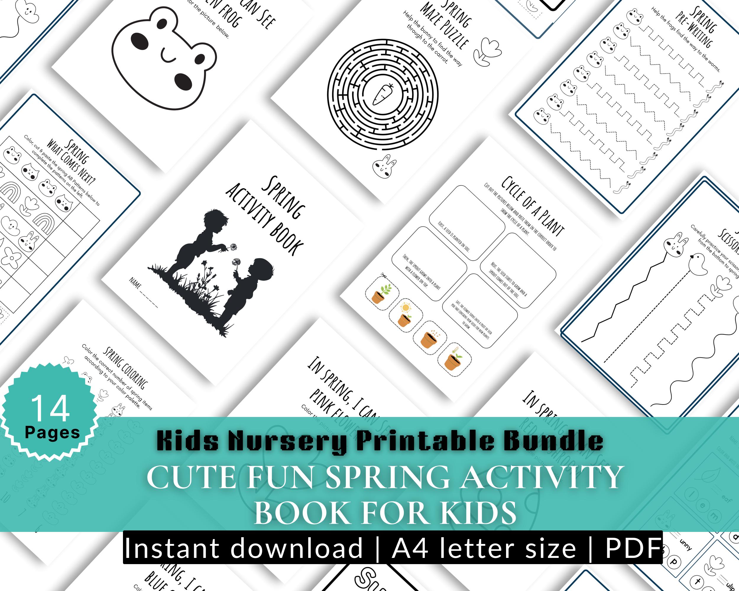 Cute Fun Spring Activity Book for Kids Spring Activity Printable ...