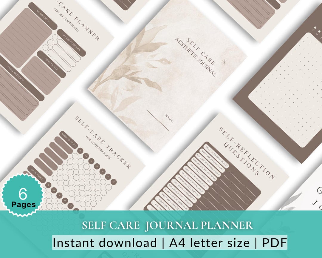 Self-care Journal Planner - Etsy