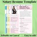 Notary Resume Template for Notary Signing Agent Notary Marketing Loan ...