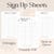 Minimalist Sign up Sheets Printable Digital Sign-up Pages for Events ...