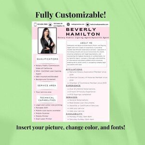 Notary Resume Template for Notary Signing Agent Notary Marketing Loan ...