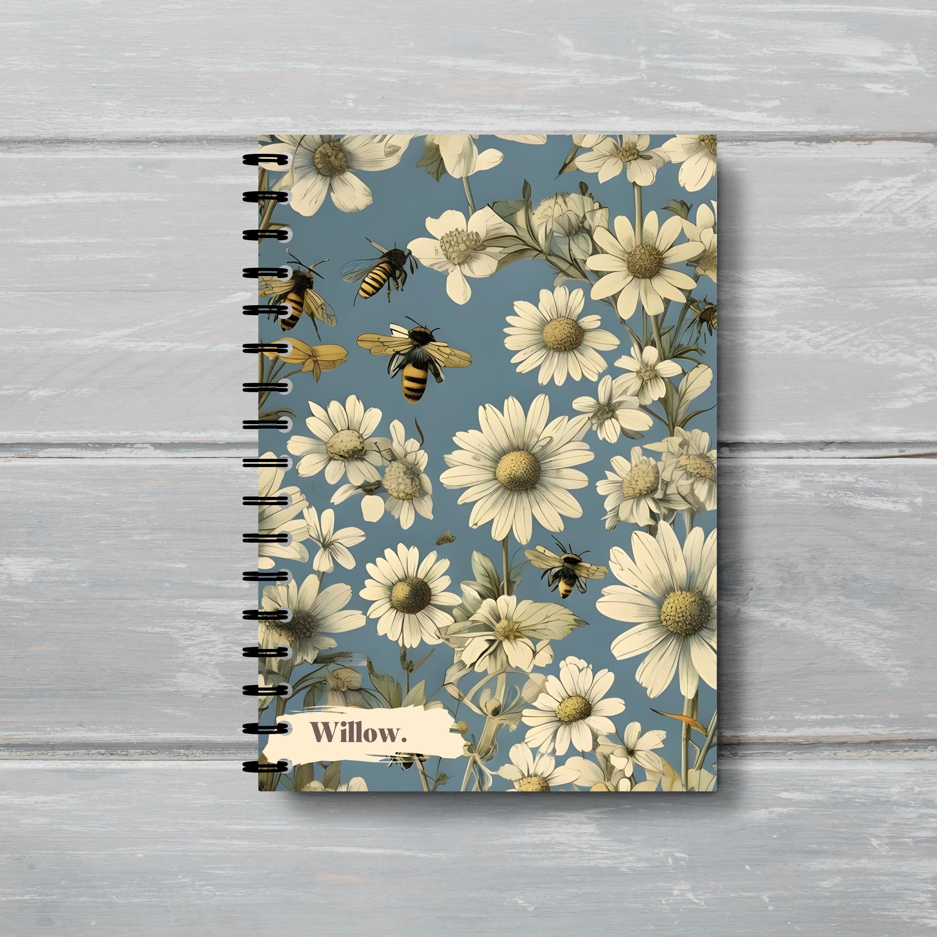 Personalised Birth Flower Month Spiral Notebook | Ruled Line, Custom ...