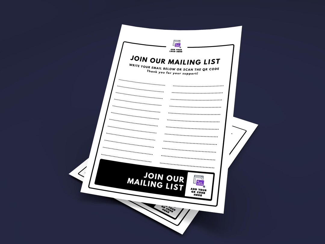 Offline Mailing List Email Form - Minimalist and Modern Look, Just Add ...