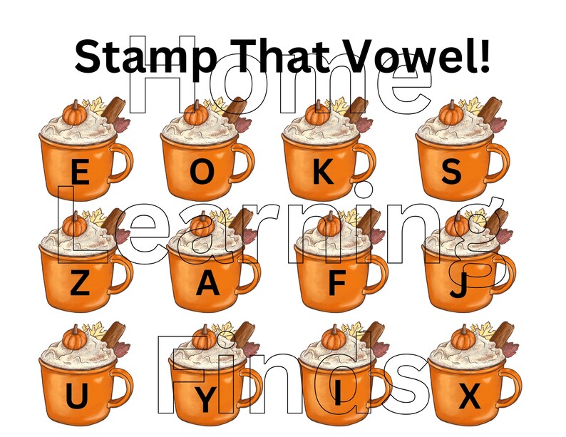Stamp That Vowel Activity Sheets, Preschool Homeschool Resource for ...