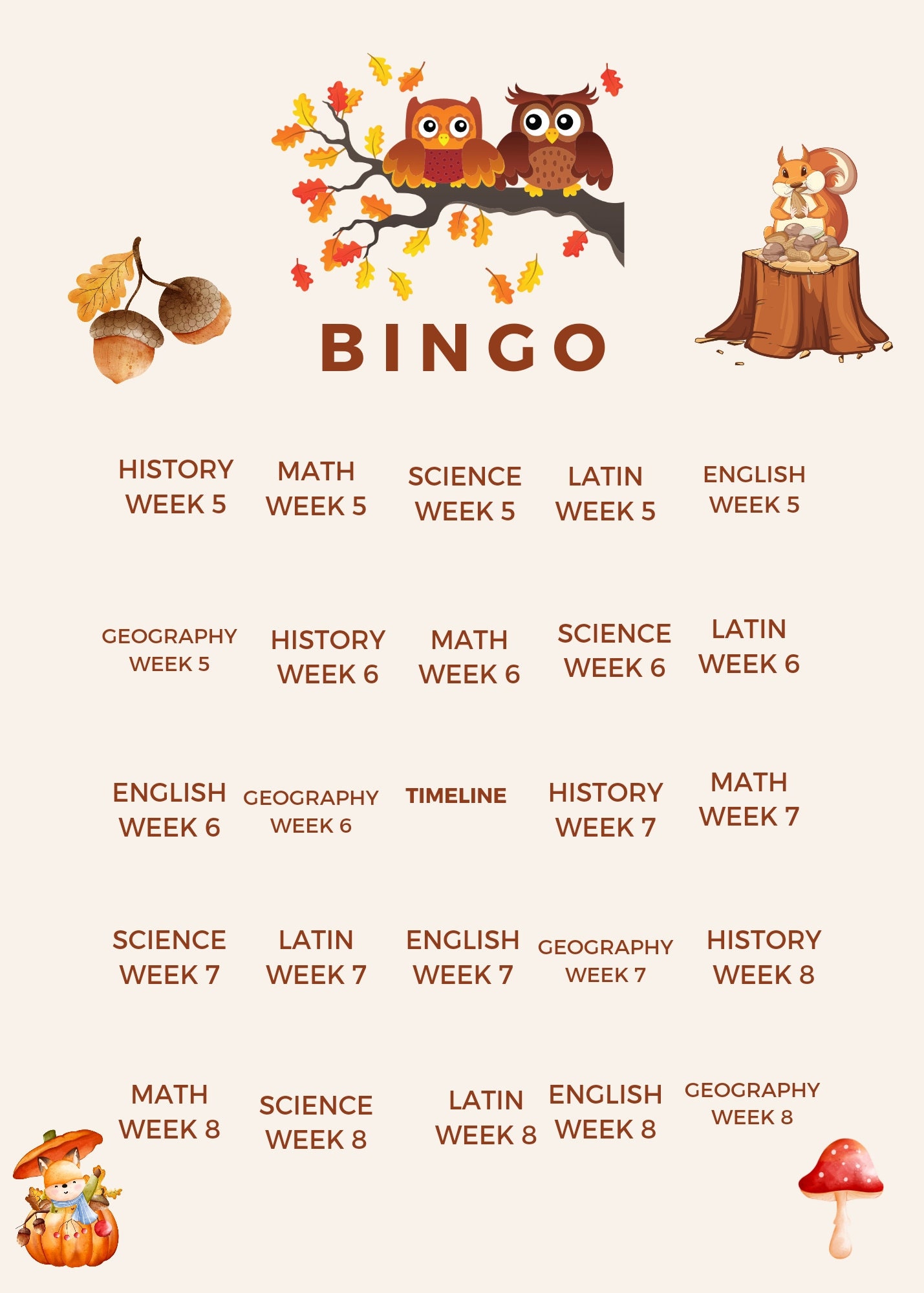 Classical Conversation All Cycles Grammar Review Bingo Cards - Etsy