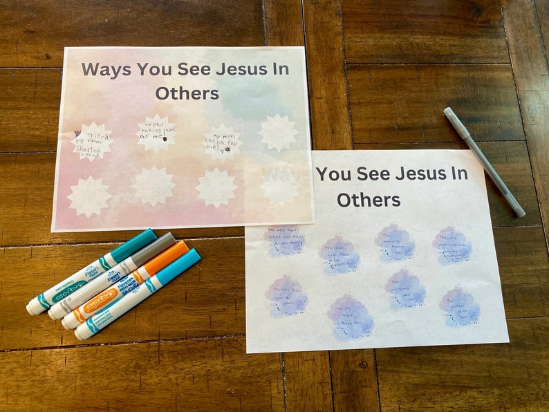 Ways You See Jesus in Others Worksheet/ Sunday School Worksheet ...