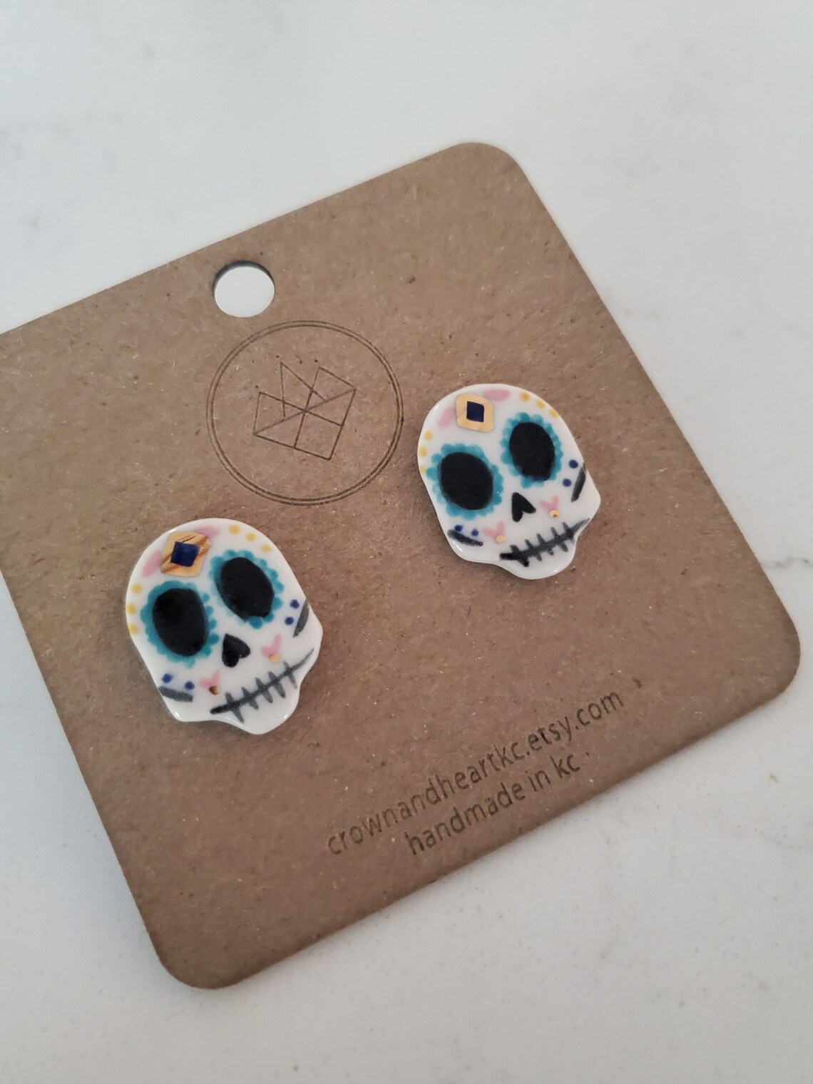 Dia De Los Muertos Day of the Dead Stud Earrings *MADE TO ORDER ...