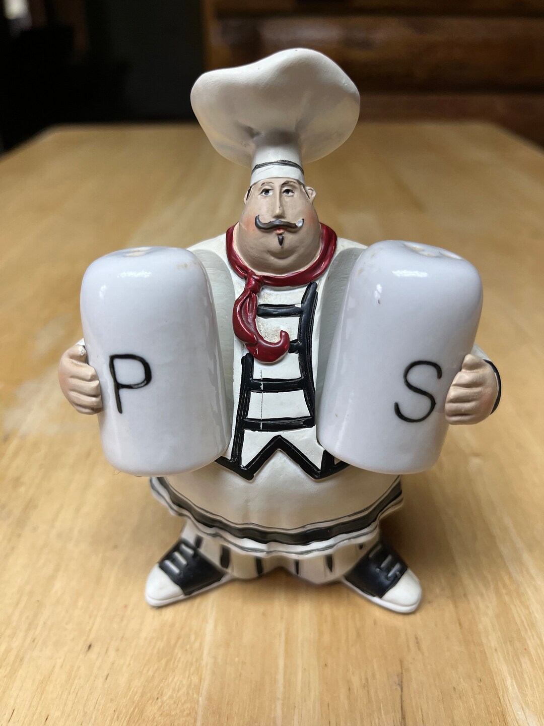 Vintage Chef Salt & Pepper Shaker Set Jennifer Garant Collection Pre ...