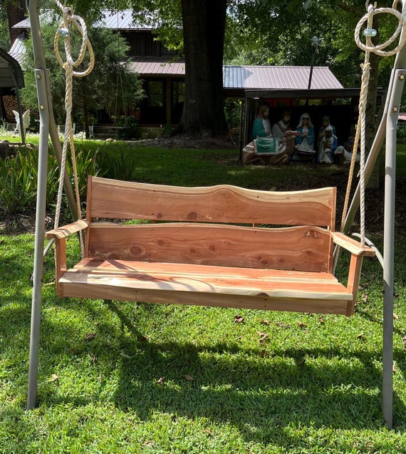 Red Cedar Log Swings Rustic Ceder Log Swing By ScaryDAve