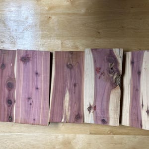 Red Cedar Wood Block, Planks, Planed Edges, Natural Wood Look on One ...
