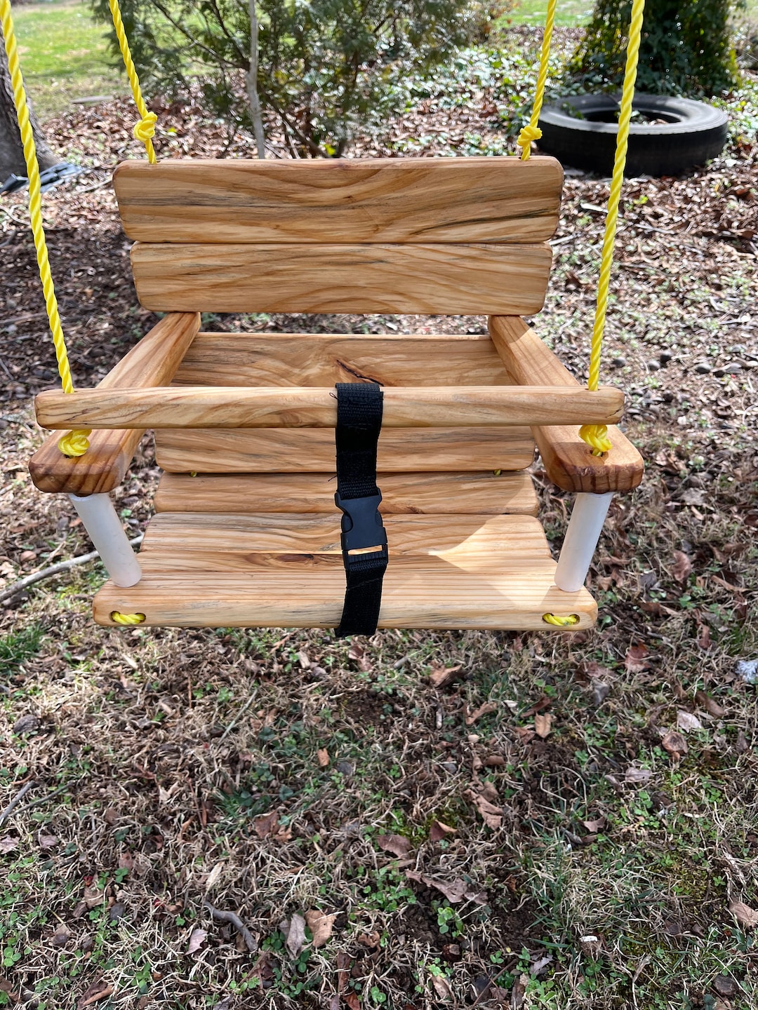 Baby Wood Swing-toddler Wood Swing-handcrafted Swing-tree Swing-toddler ...