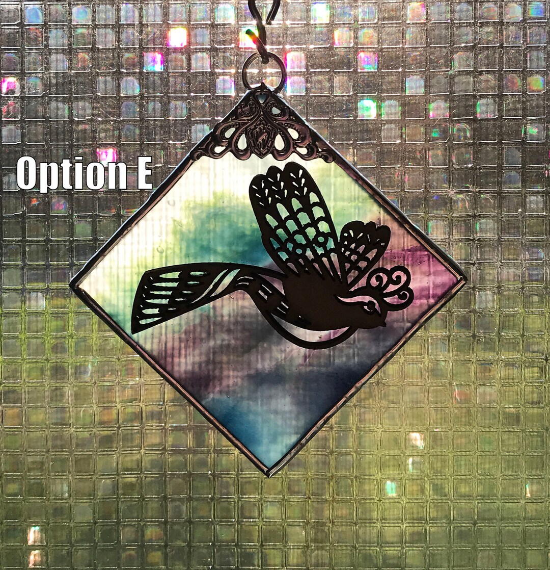 Fancy Bird Window Doodad Stained Glass Suncatcher/ornament - FREE ...