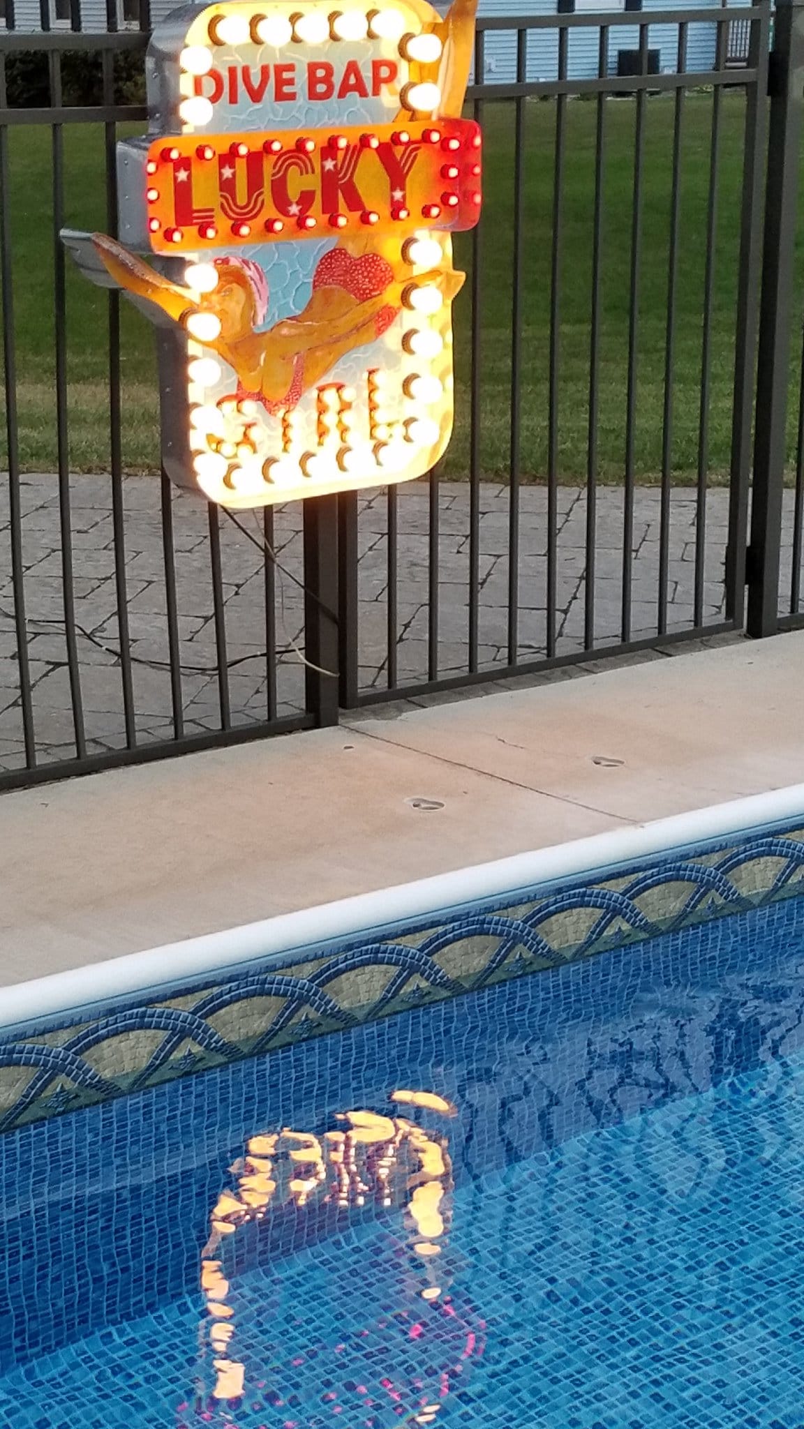 Marquee Dive BAR Lucky Girl Swim Outdoor Marquee 36X36 - Etsy