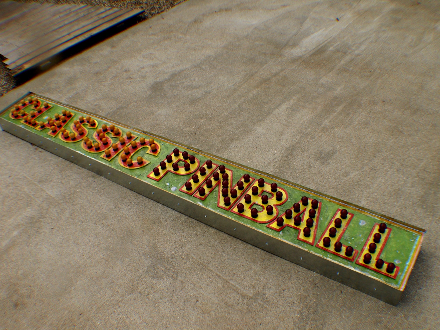 Vintage Marquee Lights Art CLASSIC PINBALL 9ft Long With Phenolic ...