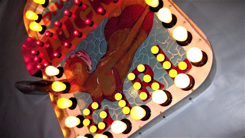 Marquee Dive BAR Lucky Girl Swim Outdoor Marquee 36X36 - Etsy