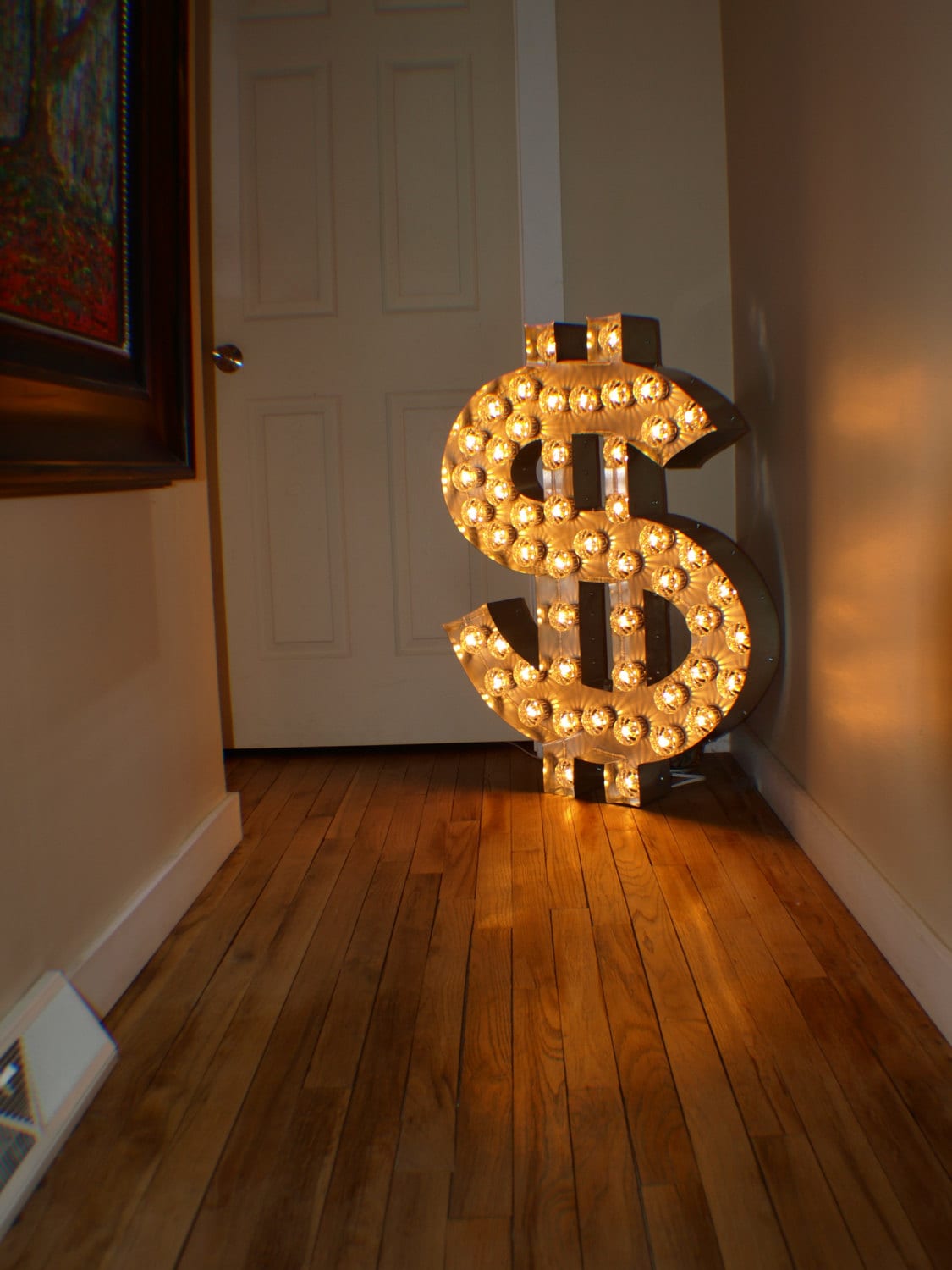 BALLERS Bling Money Dollar Sign Channel Light Large Huge Movie Vintage ...