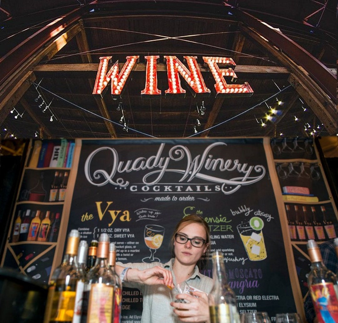Wine Riot Large Huge Vintage Marquee Art Letter Bulb Channel 3ft Cost ...