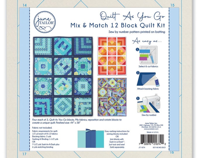 Mix & Match 12 Block Quilt Kit - Etsy