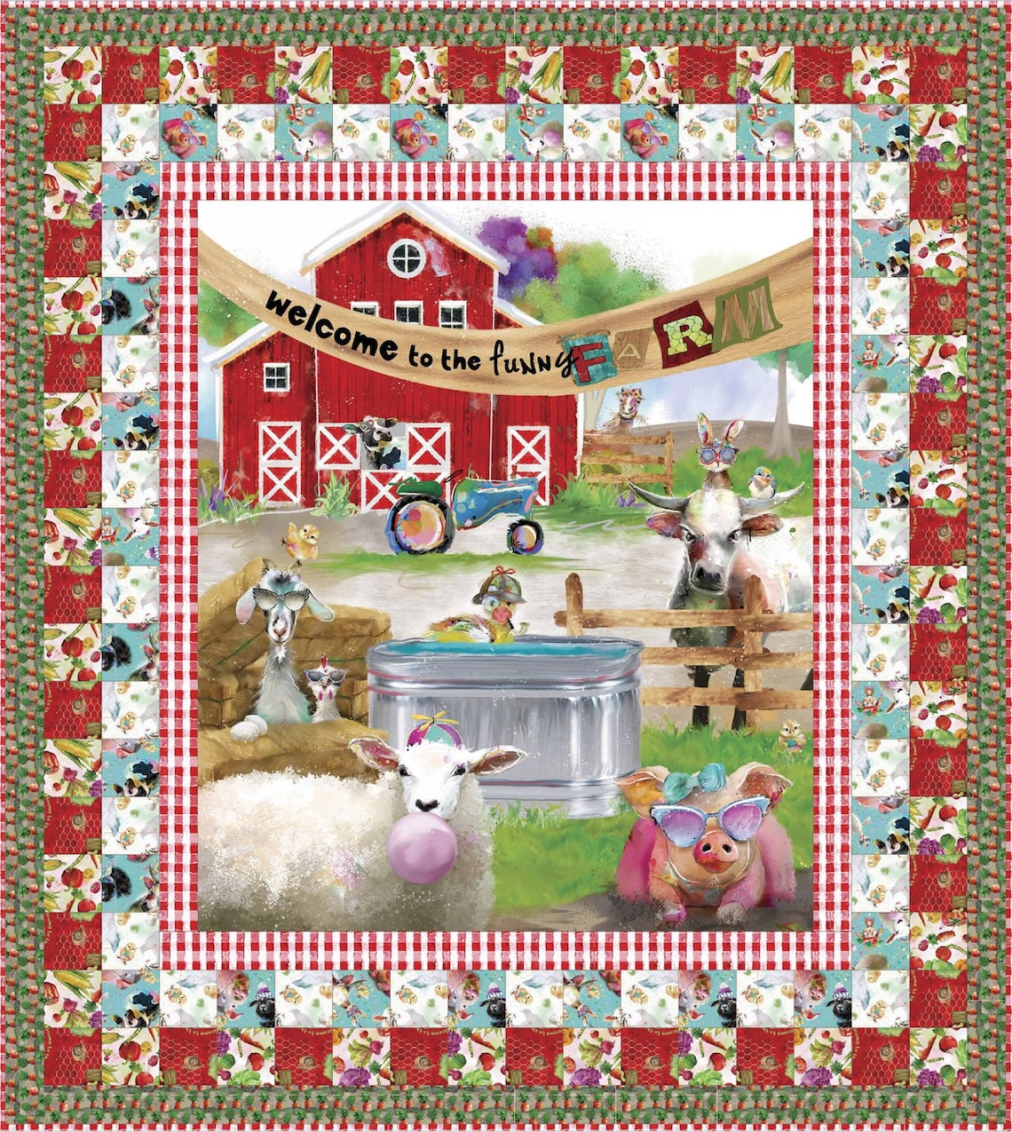 Welcome to the Funny Farm by Connie Haley 3 Wishes Fabric - Etsy