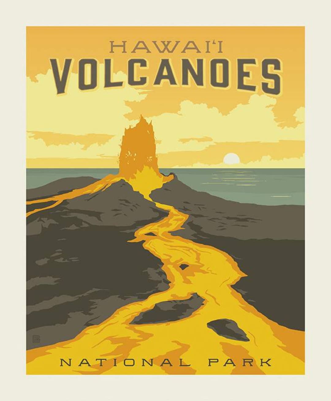Hawaii Volcanoes National Parks Poster Panel - Etsy