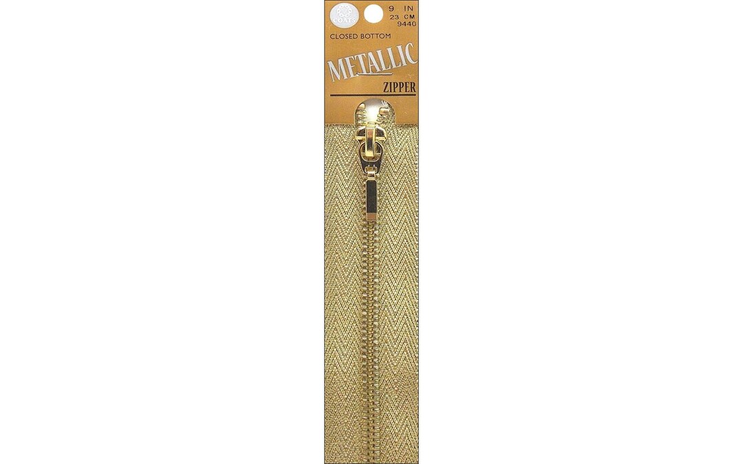 Closed End Metallic Zipper 9 Inch Gold Lurex - Etsy
