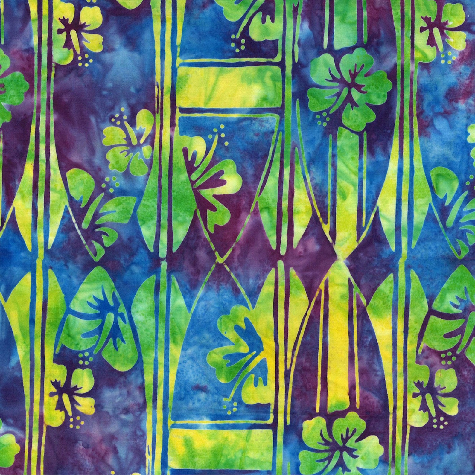 Surfboard With Hibiscus Batik Violet Colorway From Michael | Etsy